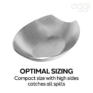 Oggi Stainless Steel Spoon Rest, 5.25 inch by 3.5 inch