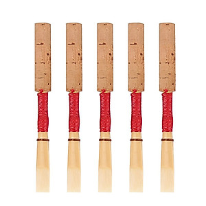 Oboe Reeds, 5 Pcs Medium Soft Oboe Reed Musical Instrument Part with Plastic Tube For Instrument Amateur