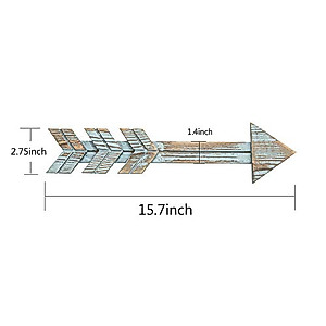 YXMYH Arrow Decor, Blue Wood Arrow Sign Wall Decor - Decorative Farmhouse Home Wall Hanging Decor, 2 Pack