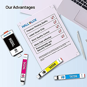 902XL Ink Cartridges Replacement for HP 902XL Ink Cartridges to use with OfficeJet Pro 6978 6960 6968 6958 6950 6970 6962 Printers (902XL Ink Cartridges Combo Pack, Black, Cyan, Magenta, Yellow)