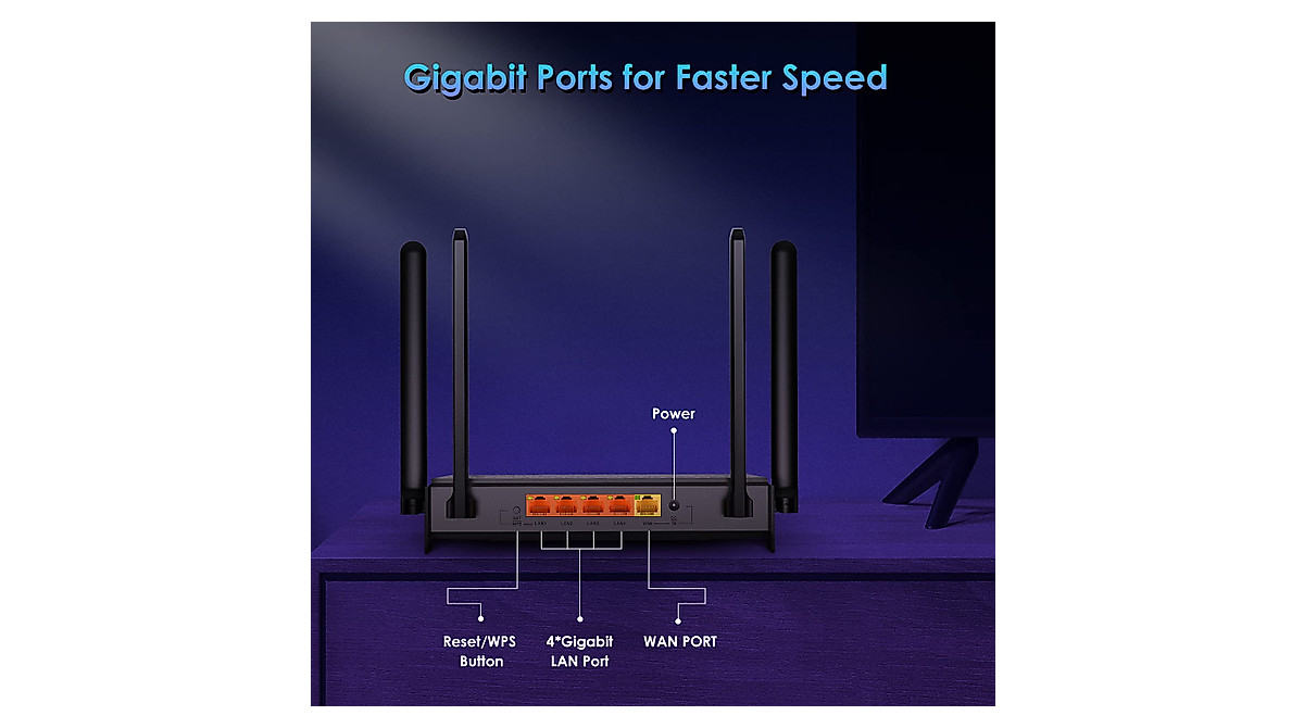 WiFi 6 Router AX1800 - Fast & Secure Internet Router