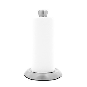 Kamenstein Hexagon Base Perfect Tear, Stainless Steel Countertop Paper Towel Holder, One Handed Pull, No Unraveling, Weighted Base Prevents Tipping, 14 Inch