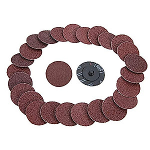 Saiper 35pcs 3 Inch 80 Grit Sanding Discs Roll Lock Aluminium Oxide Sanding and Grinding Discs for Surface Prep Strip Grind Polish Finish Burr Rust Paint Removal