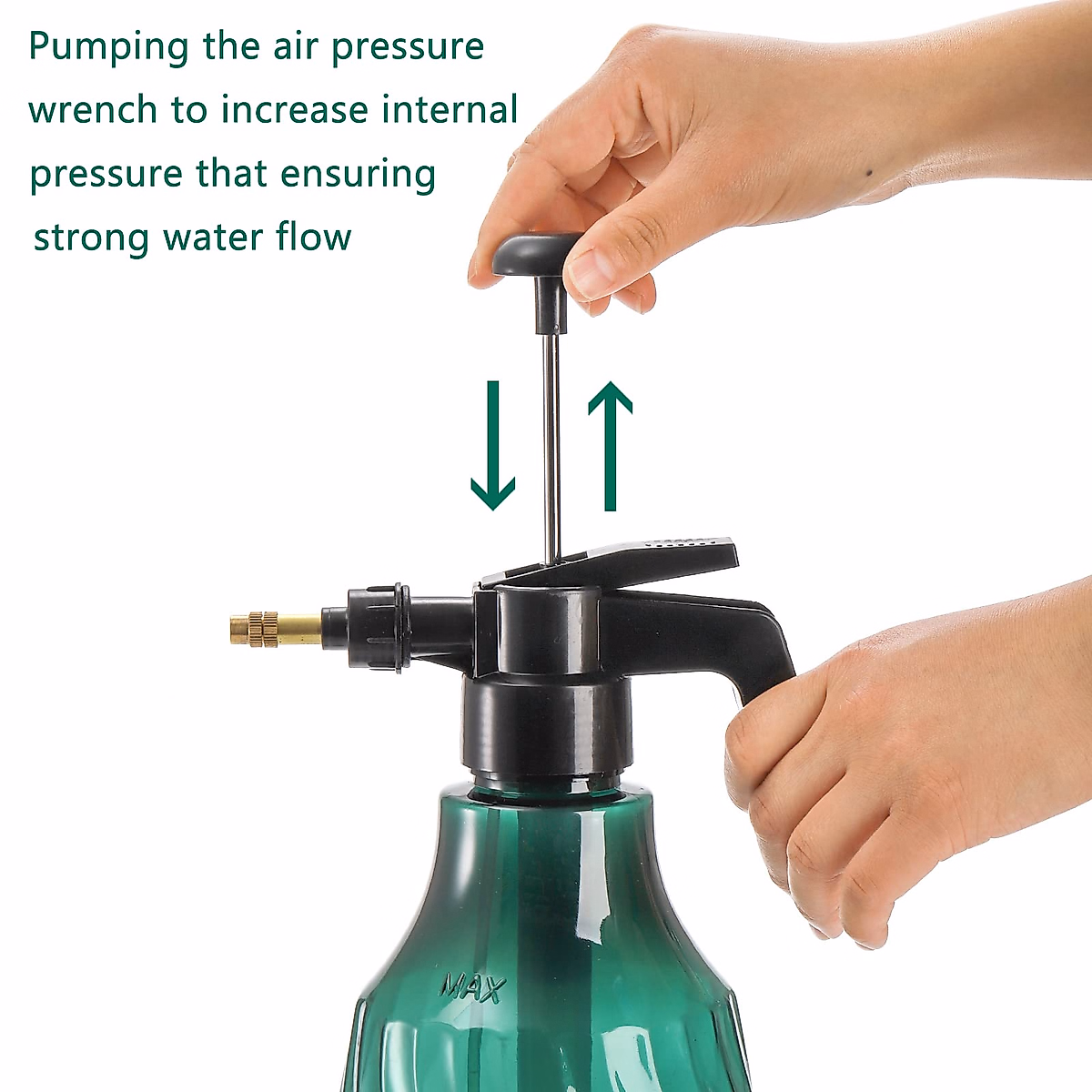 ZEAYEA 2 Pack 0.5 Gallon Hand Held Garden Sprayer, Pump Pressure Water Sprayer, Plastic Watering Can with Adjustable Nozzle, Hand Sprayers for Lawn, Garden, Indoor and Outdoor Gardening, Home Cleaning