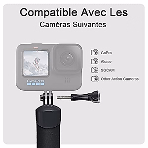 FitStill Waterproof Monopod Floating Hand Grip for Go Pro Hero 11/10/9/8/7/6/5/4/3 Session DJI Osmo and Other Action Cameras.Snorkeling Underwater Diving Selfie Pole Stick