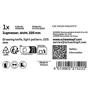 Ochsenkopf OX 375-2250 Drawing Knife
