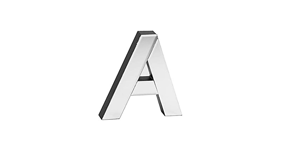 Decorative 7-inch Mirrored Glass Letter 'A' for Home & Office