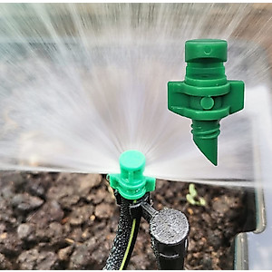 La Farah 150pcs 90/180/360 Degree Polyethylene (PE) Micro Sprayer Refraction Automizing Sprinkler Nozzle Irrigation System Garden Lawn Plant Irrigation Water Sprinkler