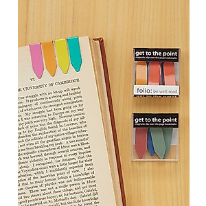 Get to the Point Magnetic Bookmarks Earthtone Color Line Markers (1 Box of 20)