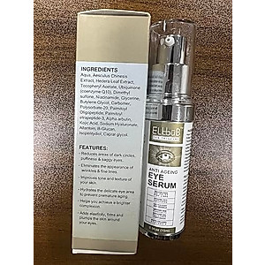 Anti Ageing Eye Cream - Anti Wrinkle Eye Serum for Puffy Eyes, Dark Circles, Eye Bags, Crows Feet, Wrinkles,Reduces Wrinkles Saggy Skin Puffy Eyes