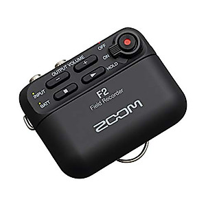 Zoom F2 Lavalier Body-Pack Compact Recorder, 32-Bit Float Recording, No Clipping, Audio for Video, Records to SD, and Battery Powered with Included Lavalier Microphone