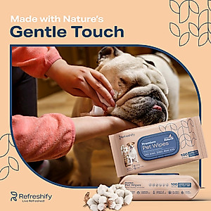 Pet Wipes for Dogs and Cats - 400 Pack Dog Wipes for Paws and Butt - Plant Based Unscented Non Toxic Dog Wipes Cleaning Deodorizing, Face, Fur - Puppy Wipes, Cat Wipes, Plus 12 Additional Travel Wipes