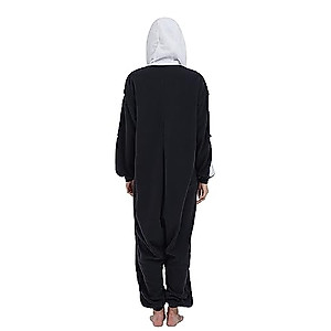 Adult Animal Onesie Pajamas, Men and Women's Skeleton Cosplay Costume Sleepwear, One-Piece Unisex Homewear Medium