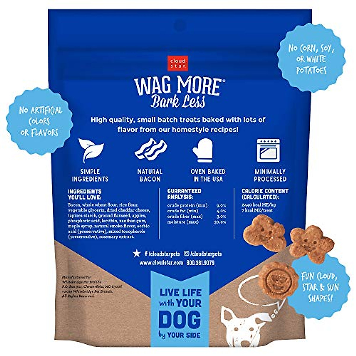 Cloud Star WagCloud Star Wag More Bark Less Original Soft & Chewy Dog Treats, Corn & Soy Free, Baked in USA More Bark Less Original Soft & Chewy Dog Treats, 6oz
