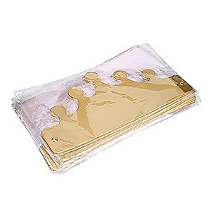 HAOZAIKEJI 30 PCS Gold Foil Crowns, Birthday Party Paper Crowns Golden King Crown Hat for Birthday Celebration Photo Props, Adjustable for Adults and Kids