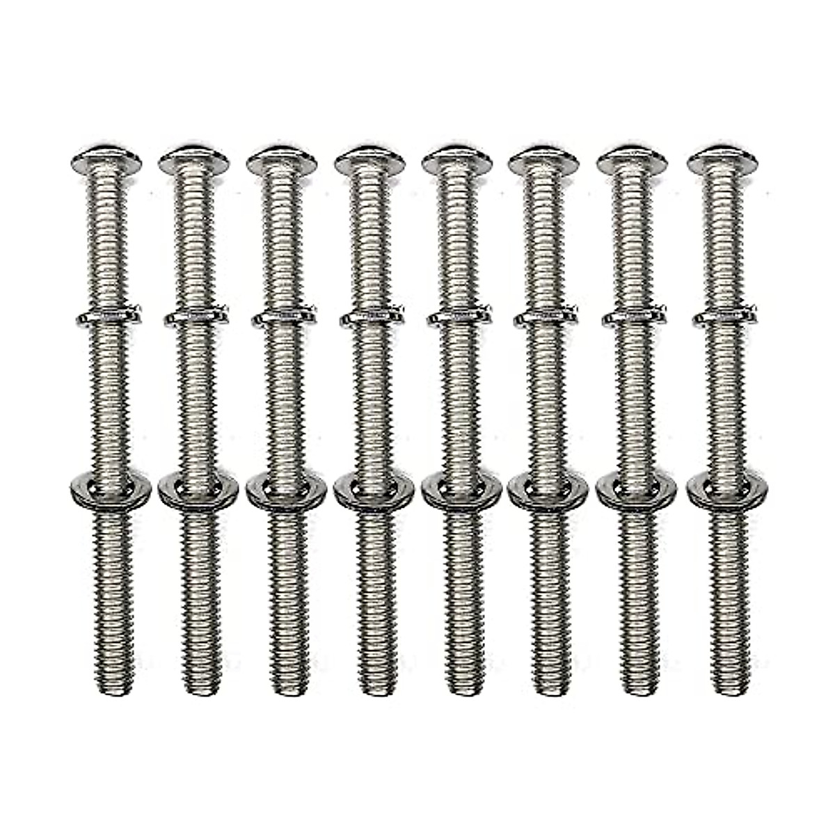 Universal Headboard or Footboard Hardware, 304 Stainless Steel Nuts and Bolts 3 inches, Bed Frame Bolts, Headboard Bolts, Bolts for headboard to Frame, Headboard & Footboard