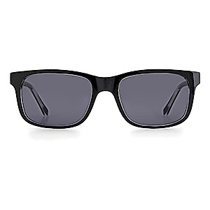 Fossil Men's Male Sunglass Style FOS 3119/G/S Rectangular, Black/Gray, 55mm, 18mm