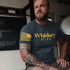 Grunt Style Whiskey Helps Men's T-Shirt (Midnight Navy, XXXLarge)