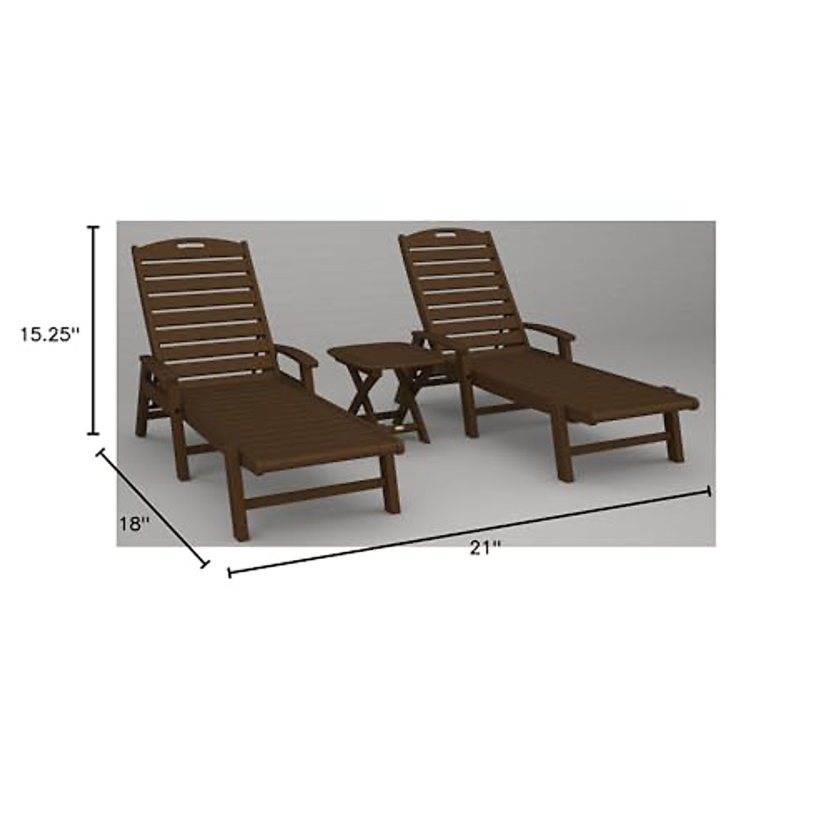 Trex Outdoor Furniture Yacht Club Side Table, 21-Inch by 18-Inch, Tree House