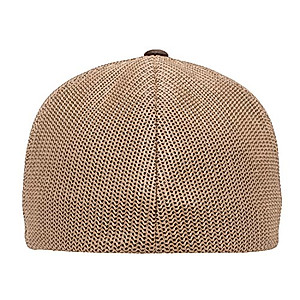 1973-1991 Blazer K5 Truck Classic Outline Design Flexfit 6511 Trucker Mesh Fitted Cap Brown/Khaki