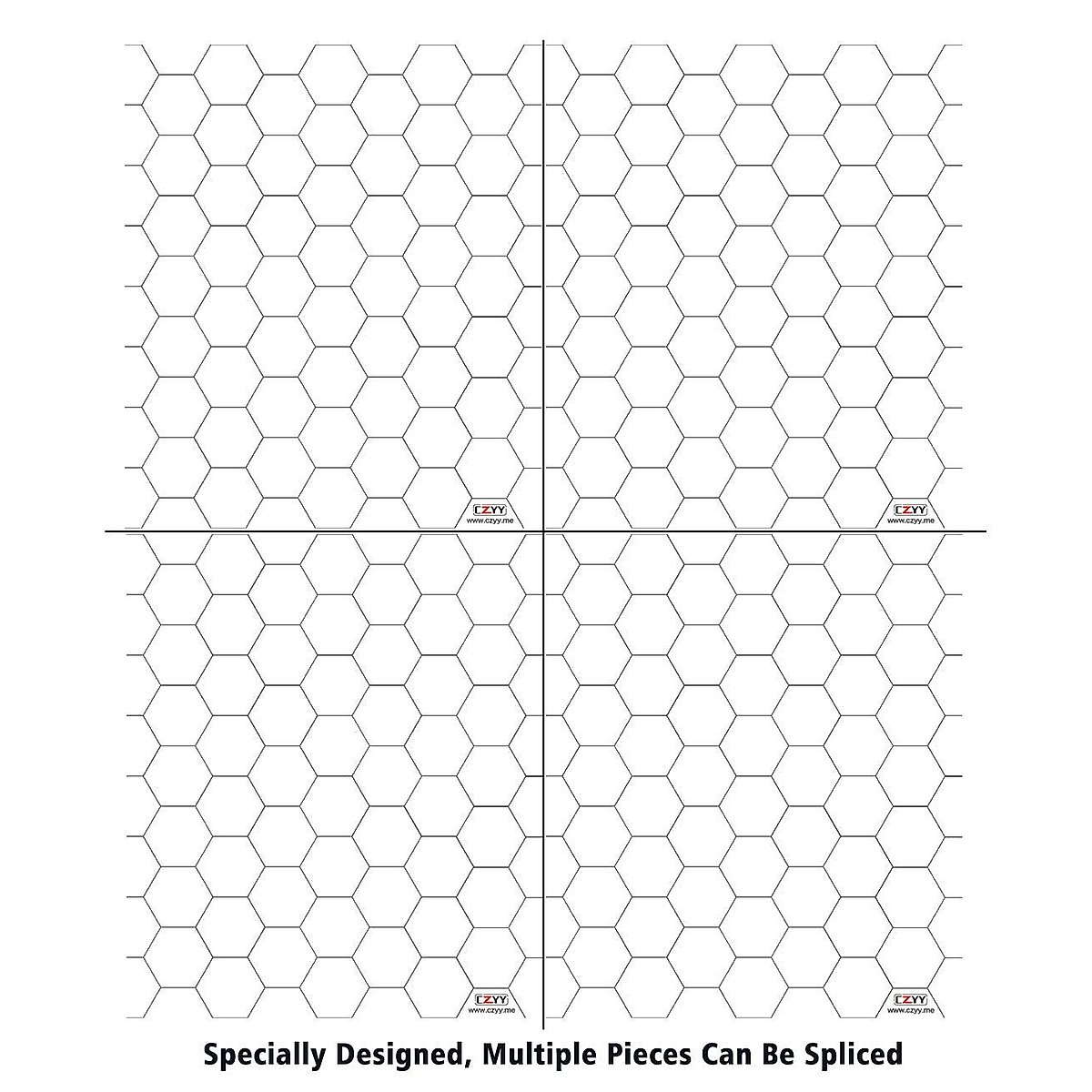 CZYY 1" Square Grid Game Mat and 1" Hex Grid Game Mat