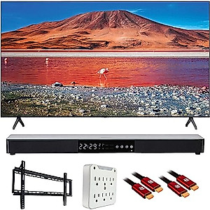 SAMSUNG UN50TU7000 50" 4K Ultra HD Smart LED TV with Deco Gear Soundbar Bundle
