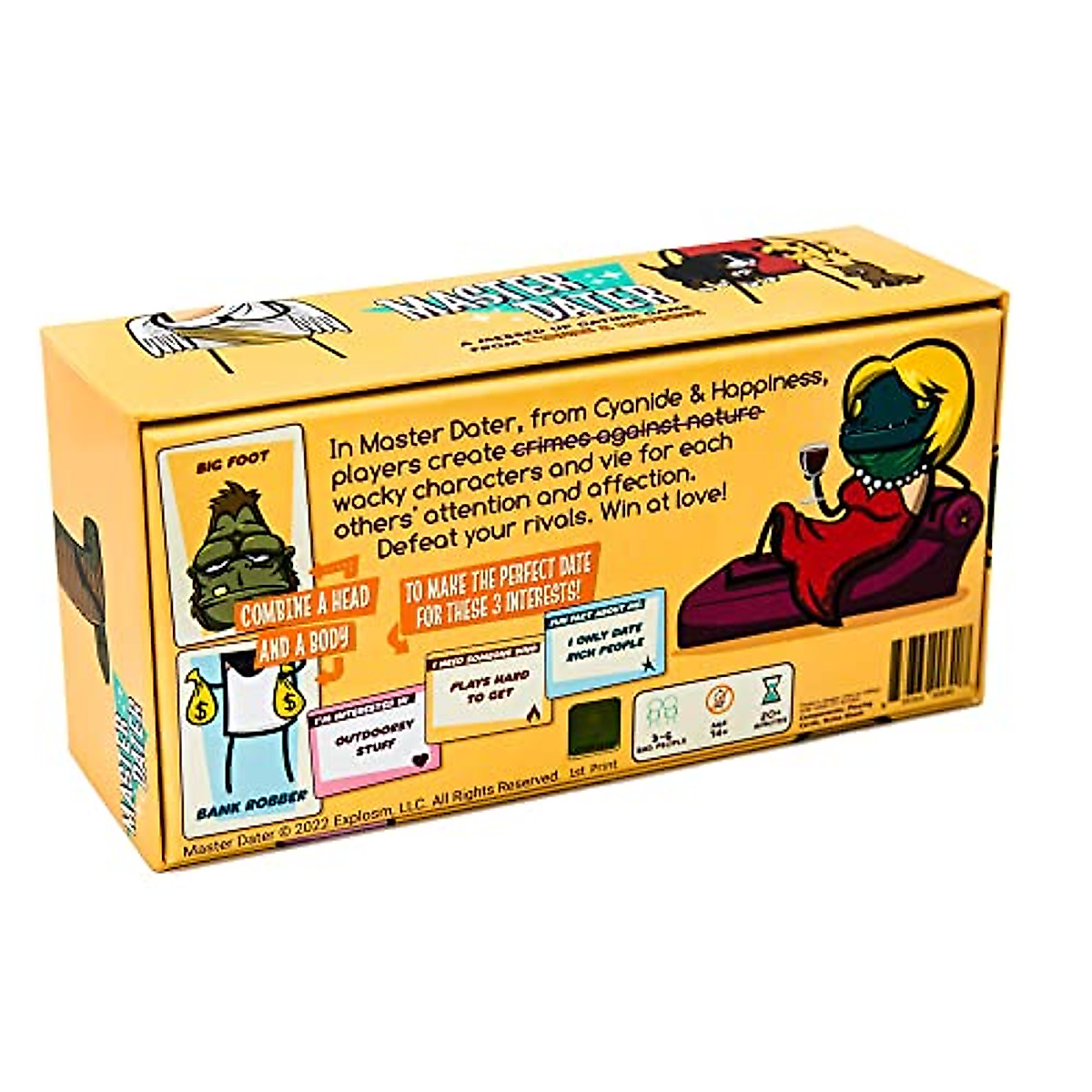 Master Dater by Cyanide & Happiness - a Mixed up Dating Party Game for 3-8 Players, Card Game for Parties