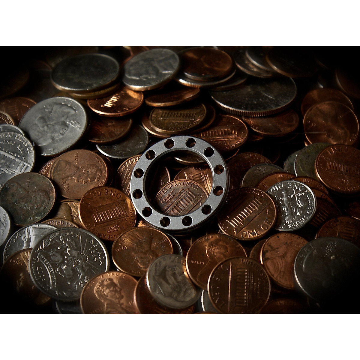 UFO-MS Mothership Titanium Keychain Organizer for Everyday Carry Keyring Customization, Key Organizer, Holder, Pocket Key Chain, Keeper, Compact, 12 Holes