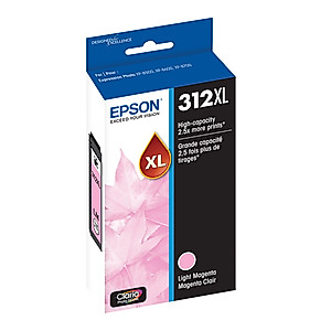 EPSON T312 Claria Photo HD -Ink High Capacity Light Magenta -Cartridge (T312XL620-S) for select Epson Expression Photo Printers