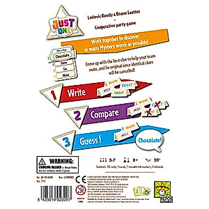 Just One Party Game - Cooperative Word Guessing Fun for Friends and Family! Ages 8+, 3-7 Players, 20 Minute Playtime, Made by Repos Production