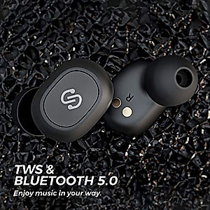 SoundPEATS TrueFree True Wireless Earbuds Bluetooth 5.0 in-Ear Stereo Bluetooth Headphones with Microphone Wireless Earphones 15 Hours Playtime, Hands-Free Calls, One-Step Pairing