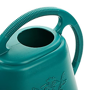 Fasmov 1-Gallon Plastic Watering Can with Comfortable Handle, Garden Watering Cans Long Spout for Indoor Outdoor Watering Plants (Green)