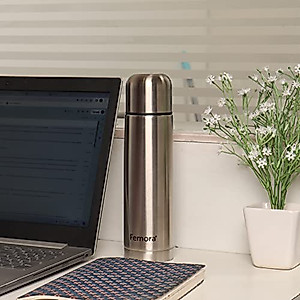 Femora Thermosteel Water Bottle Leak Proof, Vacuum Insulated Stainless Steel, Hot Cold, Double Walled, 1 pc, 17oz, MADE IN INDIA