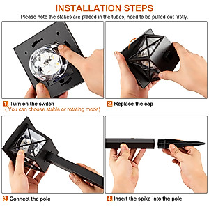 RECHOO Solar Pathway Lights Outdoor 6 Pack, Solar Lights Outdoor Garden Lights with 2 Lighting Mode Waterproof Solar Outdoor Lights Solar Powered Landscape Lighting Pathway Patio Yard Garden Decor