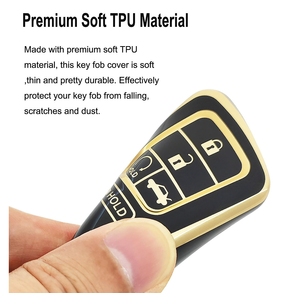 Arruweer Key Fob Cover for Honda Key Fob Case Holder Protector Compatiable with Honda Accord Civic CRV Pilot Ridgeline Odyssey Passport Car Accessories Keychain