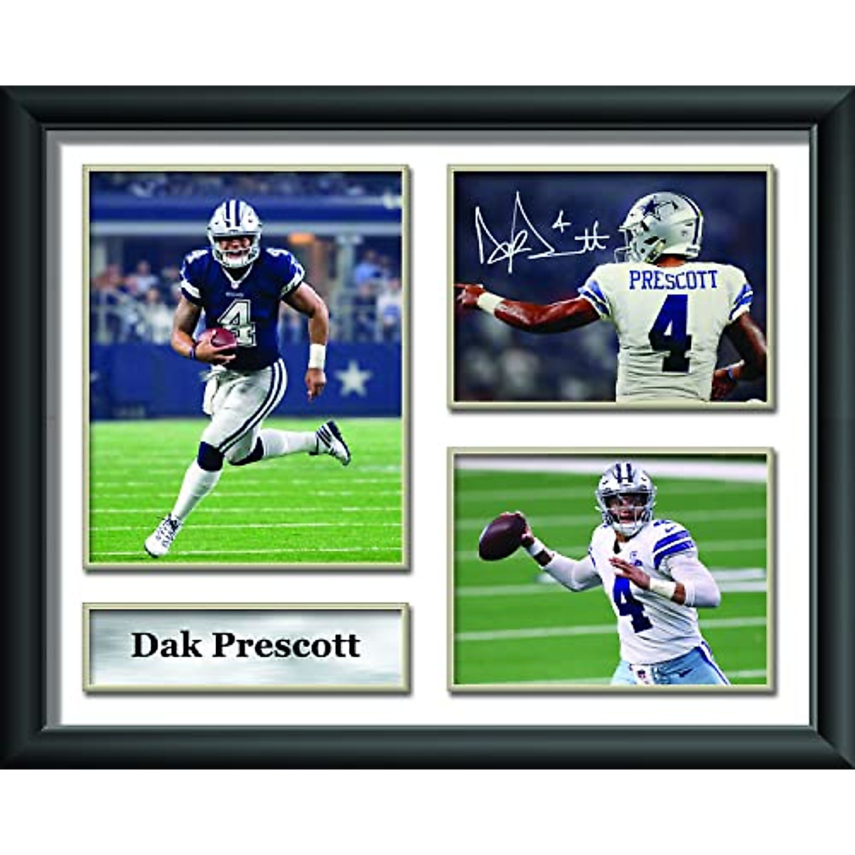 Dak Prescott Reprint Signed Photo Picture Poster Framed Display Decorations Fan Gifts Memorabilia Wall Art