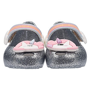 mini melissa Girl's Mini Ultragirl Unicorn (Toddler/Little Kid) Silver Glitz 7 Toddler M