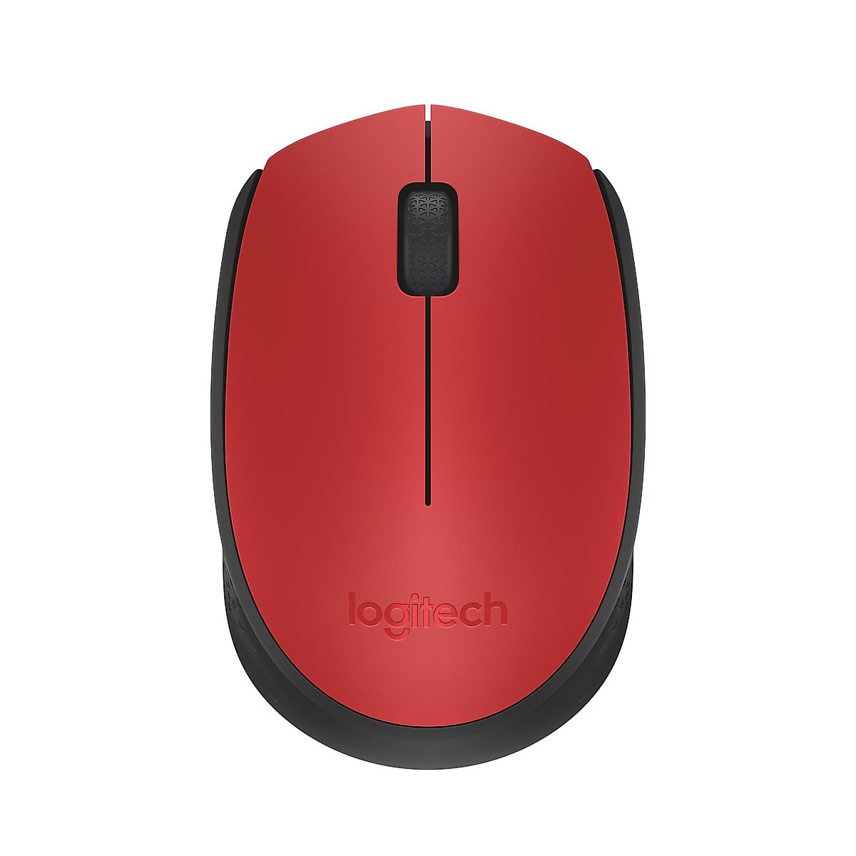 Logitech M170 Wireless Mouse for PC, Mac, Laptop, 2.4 GHz with USB Mini Receiver, Optical Tracking, 12-Months Battery Life, Ambidextrous - Red