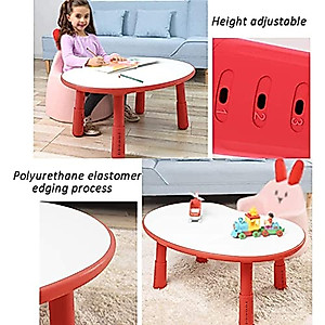 Walnut Children's Table and Set Kindergarten Can Be Raised and Lowered Plastic Baby Game Table Graffiti Belt Storage Tablo