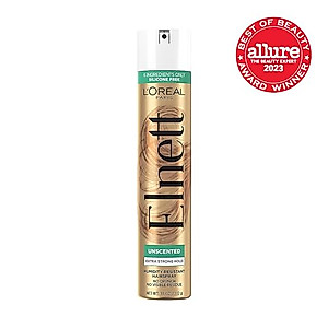 L'Oreal Paris Elnett Satin Hairspray Extra Strong Hold Unscented 11 oz; (Packaging May Vary)
