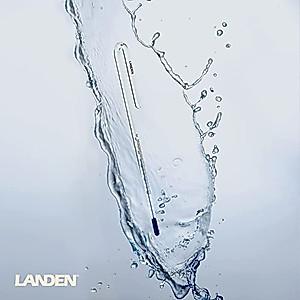 LANDEN Aquarium Thermometer for Rimless Tank, Hang-On Style Fish Tank Thermometer, Clear Scale Background-for 8mm or Thinner Thickness of Tank(Celsius Degree Version, G-8C)