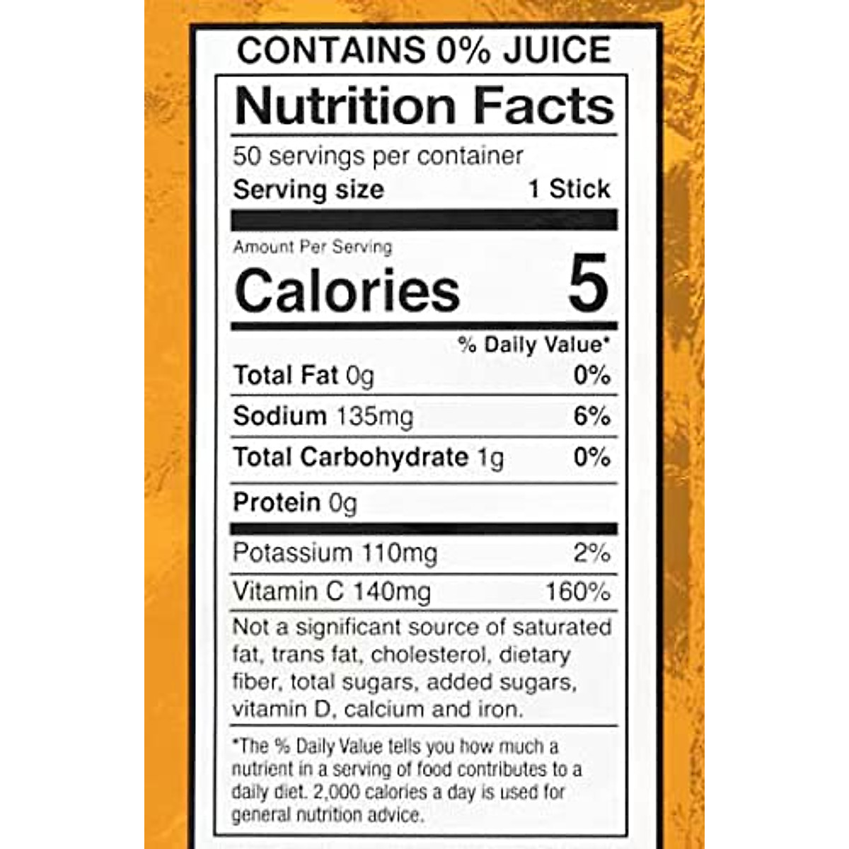 Sqwincher Zero Qwik Stik, Sugar Free, Low Calorie, Low Sodium Electrolyte Replacement Powder Hydration Drink Mix, Orange, 0.11 oz Packet (Pack of 50)