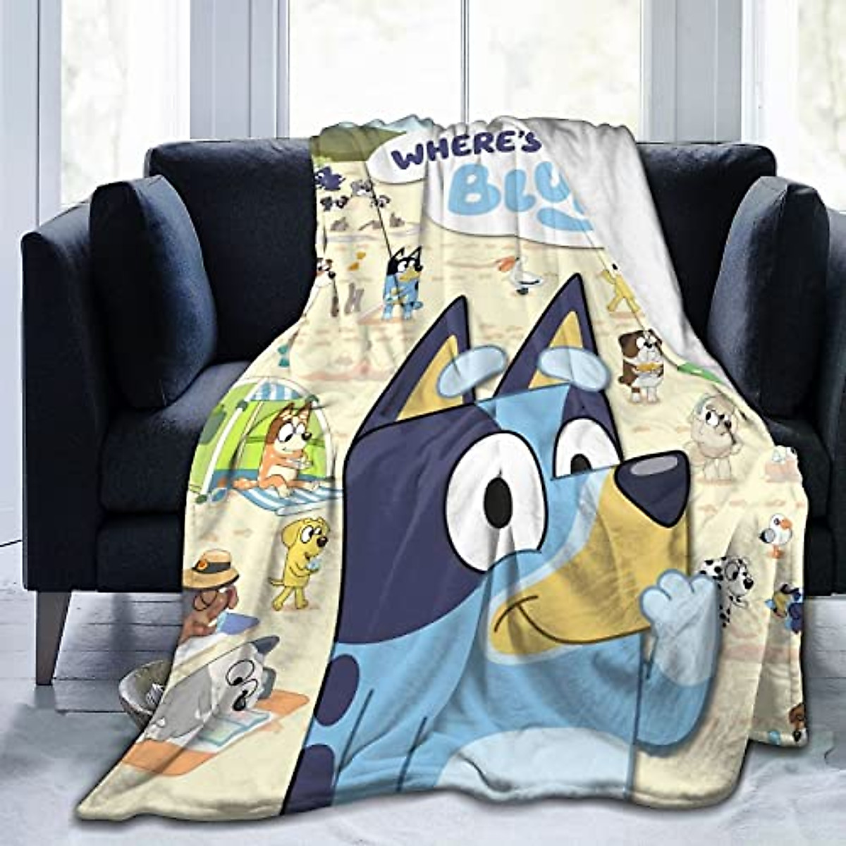 XIANGRIKUI Air Conditioner Blanket Cartoon Blanket Soft Cozy Throw Blanket Flannel Blankets for Bed Couch Living Room 80''X60''