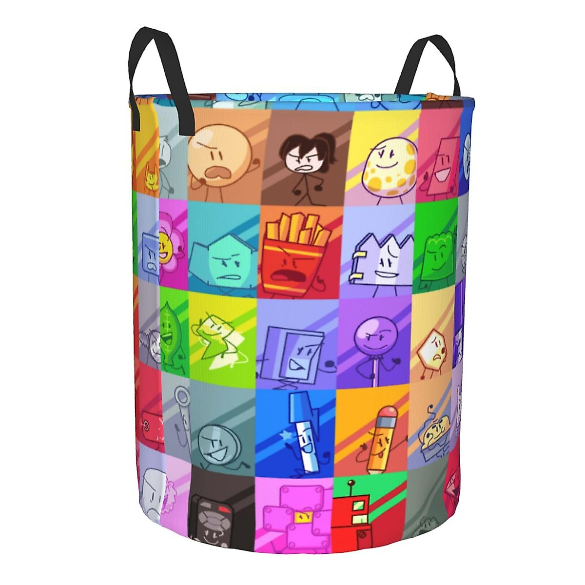 SHELLCELL Large Laundry Hamper, Bfdi-Battle for Dream Collapsible Laundry Basket With Handles, Tall Storage Basket For Blanket, Toys, Dirty Clothes In Living Room, Bedroom, Bathroom, Nursery, Medium