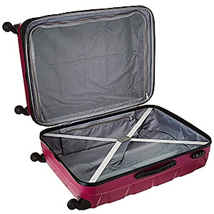 Samsonite Omni PC Hardside Expandable Luggage with Spinner Wheels, Radiant Pink, Checked-Large 28-Inch