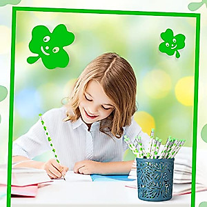 St Patrick's Day Pencils Shamrock Wooden Pencils Green Party Pencil for Kids Schools Classroom Supplies St Patrick's Party Favors (24 Pieces)