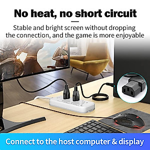 QYD 10FT(3m) AC Power Cord, 3 Prong C13 Power Cord Replacement for ION Block Rocker, Monster Rocker, Mackie Speaker, ION Bluetooth Speaker, Peavey Fender Amp Guitar Mixer DJ Speaker Power Cable, 1Pack