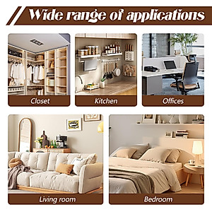 Realand 10Pcs Wood Wall Hooks, Natural Wooden Coat Hooks Wall Mounted, Rustic Decorative Hat Hooks Heavy Duty Wall Pegs for Hanging Bathroom Towel Clothes Bag Hanger, Walnut