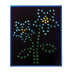 Baker Ross AT386 Flower Sequin Craft Pictures - Pack of 5, for Children to Decorate and Personalise Arts Projects, Ideal Groups, Home Crafting, Class Room Activities