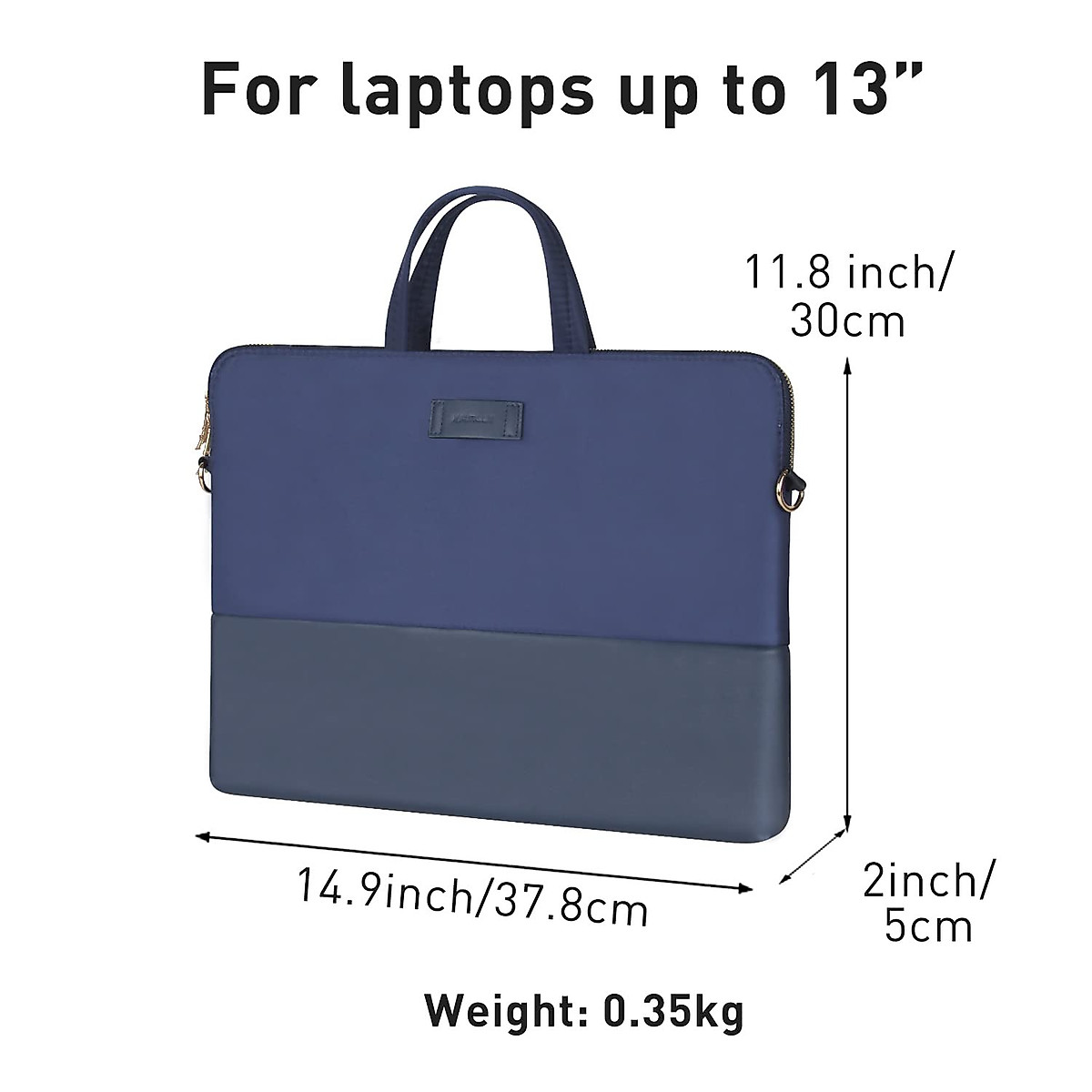 Kamlui Laptop Bag 13.3 Inch - for Women Waterproof Laptop Sleeves Shoulder Messenger Computer Tote Case,for MacBook Air Pro HP Dell (Blue)